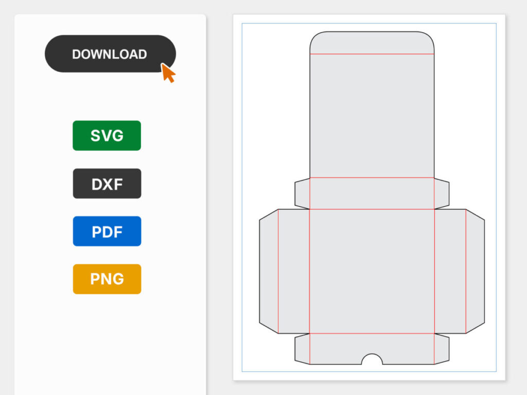 Custom Box Template Generator For Cricut Silhouette Or Hand Cutting