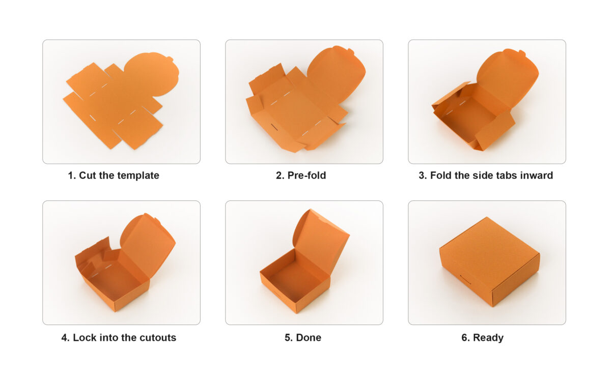 No Glue Shallow Box Template – Custom Size SVG DXF PDF PNG ...